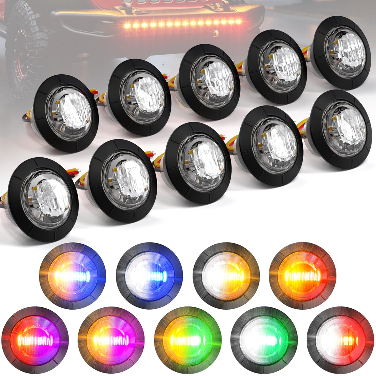 Dual Color Makrer Lights| LED Clearance Lights | Side Marker Lights – PSEQT