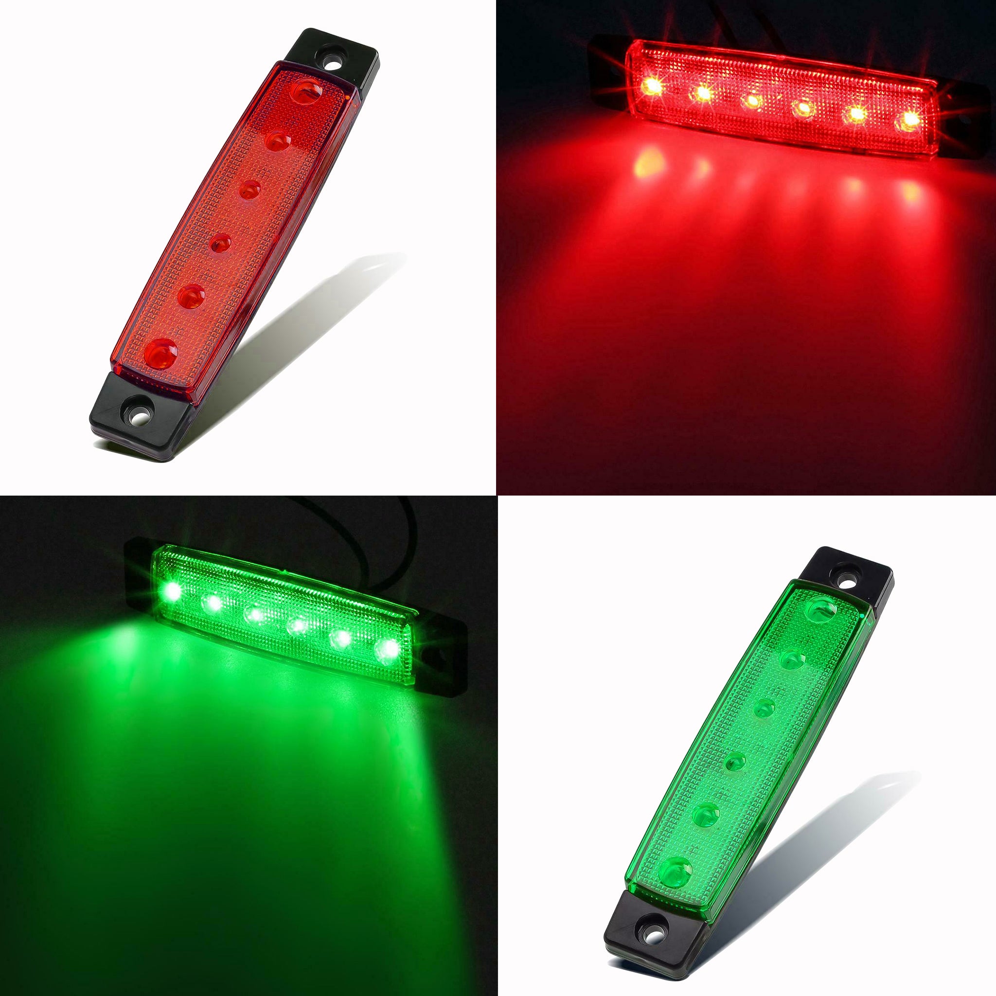 Led Pactrade Marine Boat Green Starboard & Red Port Side LED Navigation ...