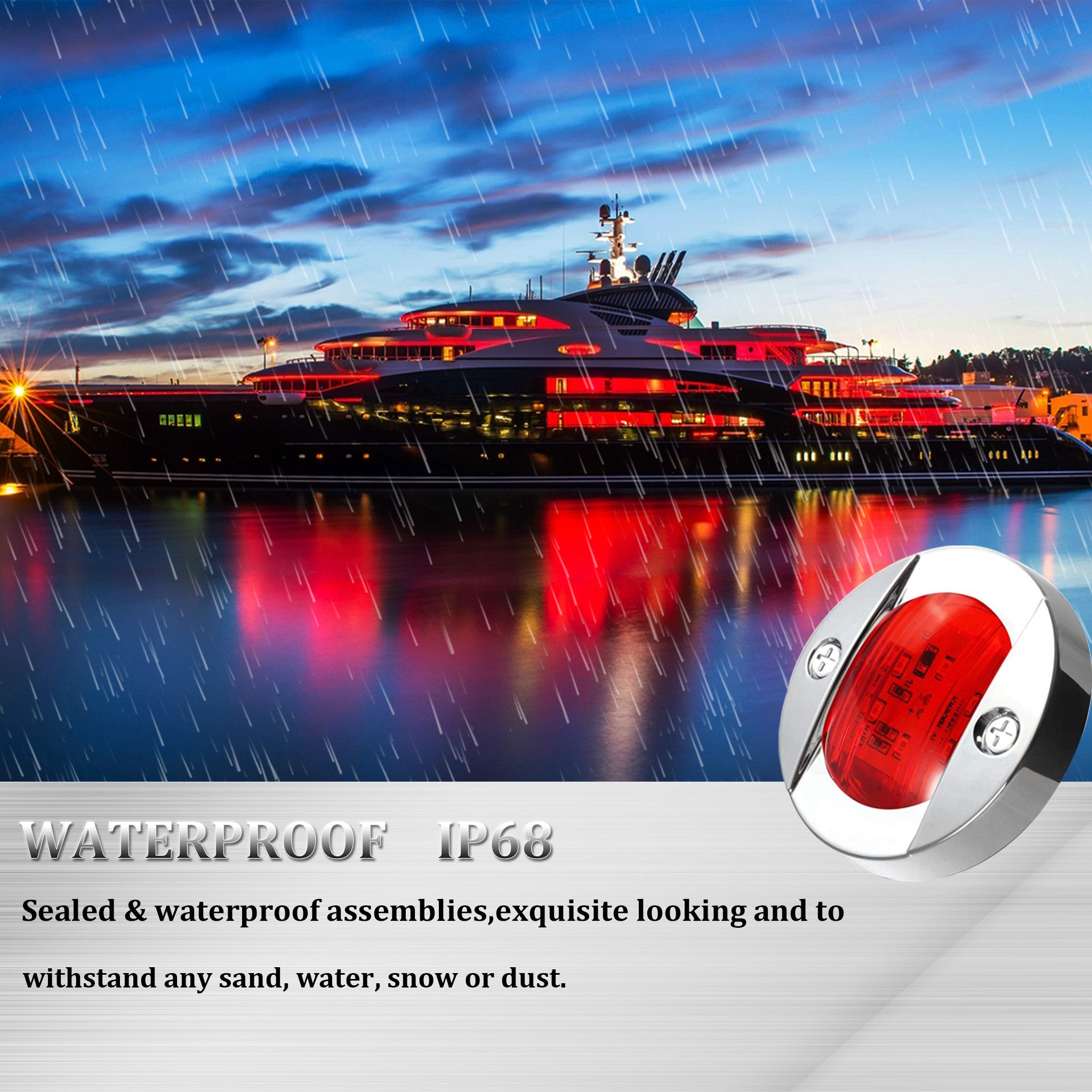 red deck lighting led